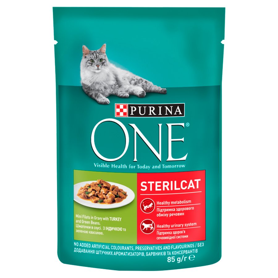PURINA ONE Sterilcat mit Truthahn 85g Nassfutter für sterilisierte ...