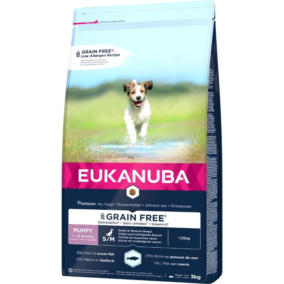 EUKANUBA Grain Free Small&Medium Welpenfutter für kleine und ...