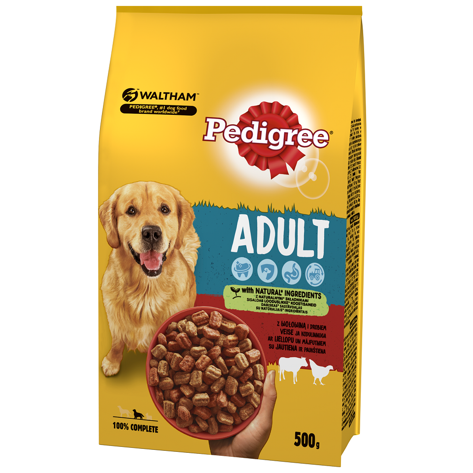 PEDIGREE Dry adult Rindfleisch Geflügel 500 g :: Hund :: Hundefutter ...
