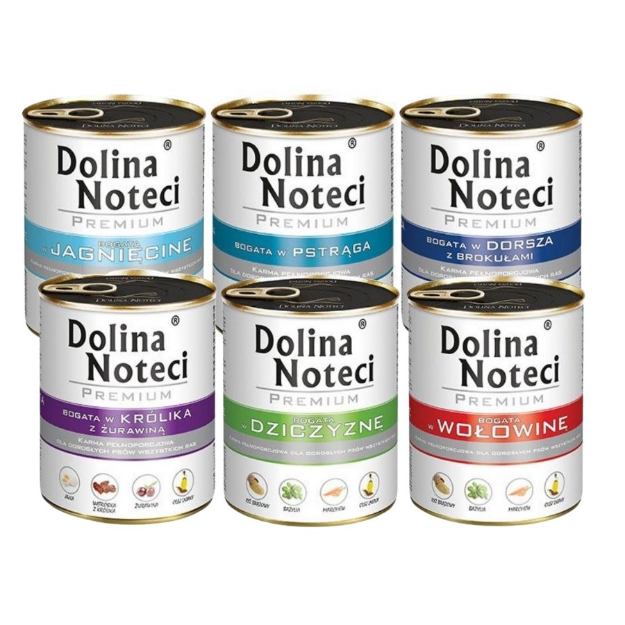 DOLINA NOTECI Premium Gemischte Geschmacksrichtungen für Hunde 10x800g ...