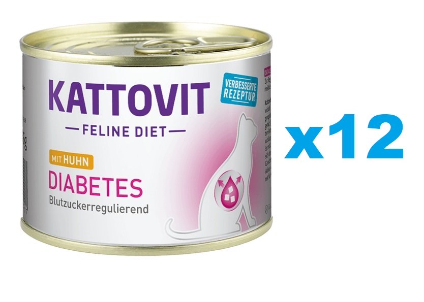 KATTOVIT Feline Diet Diabetes Huhn 12 x 185 g :: Katze :: Katzenfutter ...