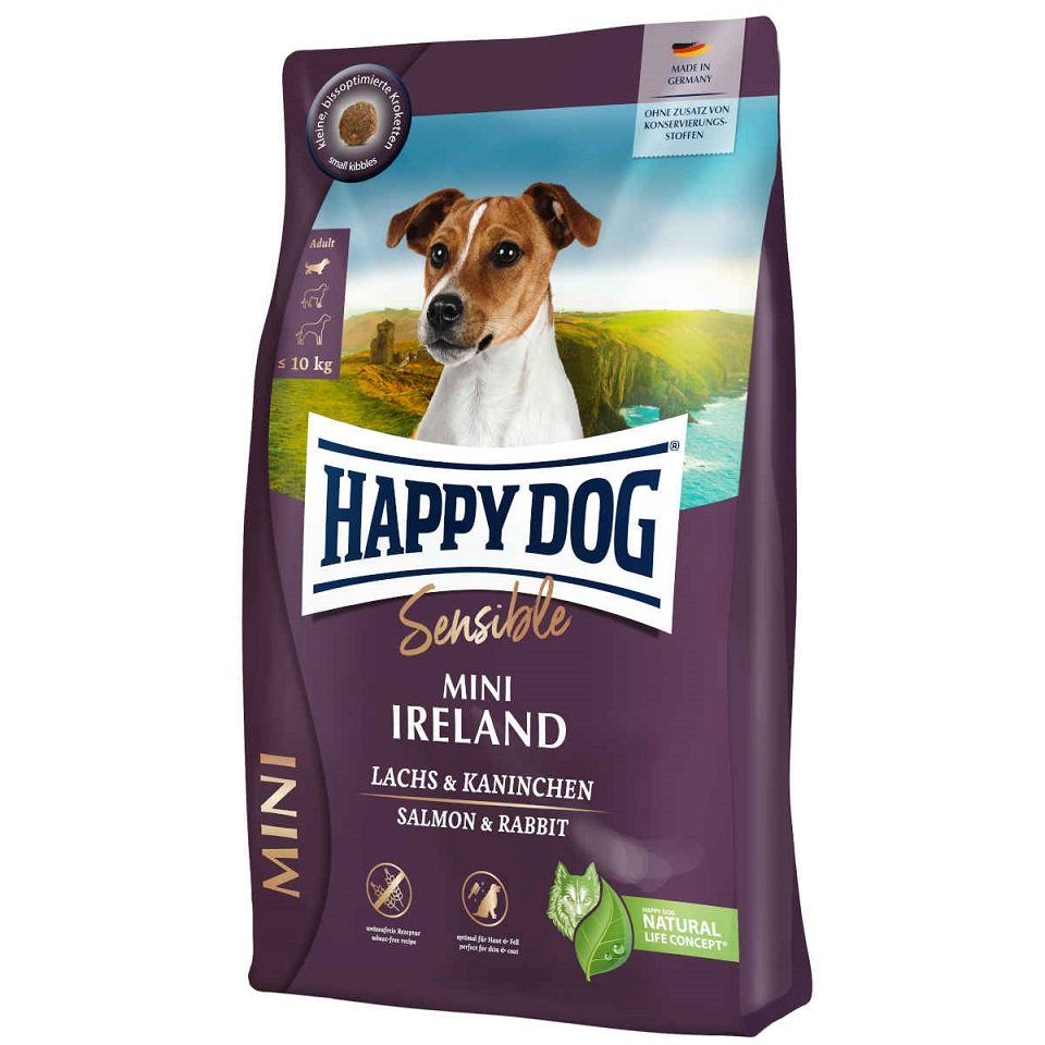 HAPPY DOG Sensible Mini Ireland 10kg mit Lachs und Kaninchen :: Hund :: Hundefutter und Snacks ...
