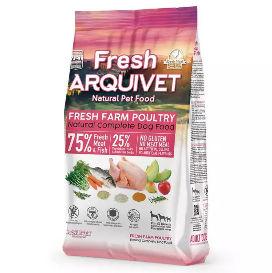 ARQUIVET Fresh Halbfeuchtes Hundefutter Huhn und Meeresfisch 2,5 kg ...