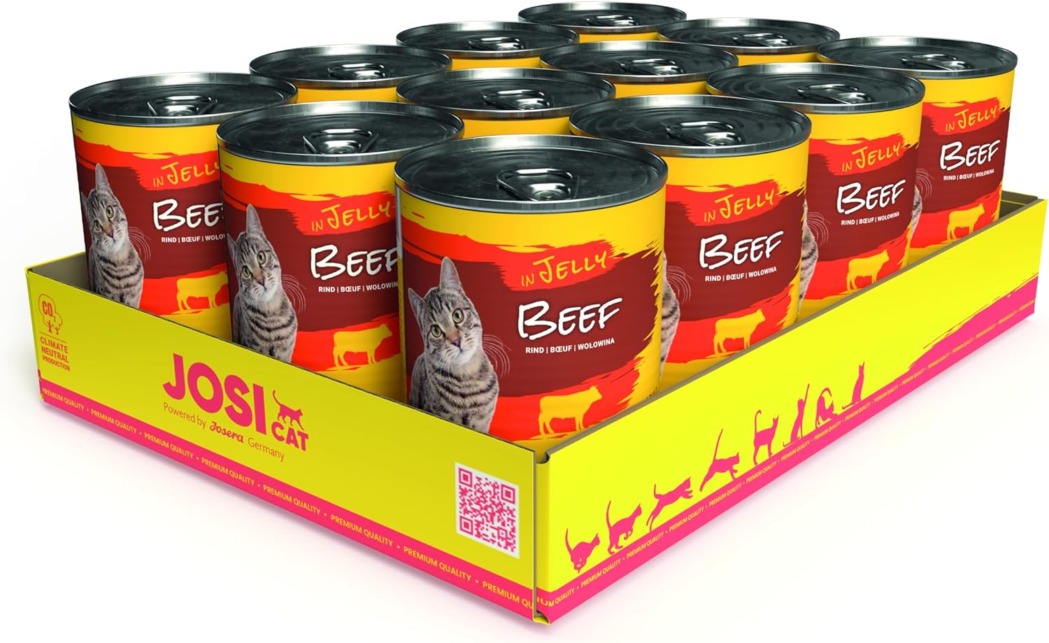 JOSERA JosiCat Rindfleisch in Gelee 12 x 400g für ausgewachsene Katzen ...
