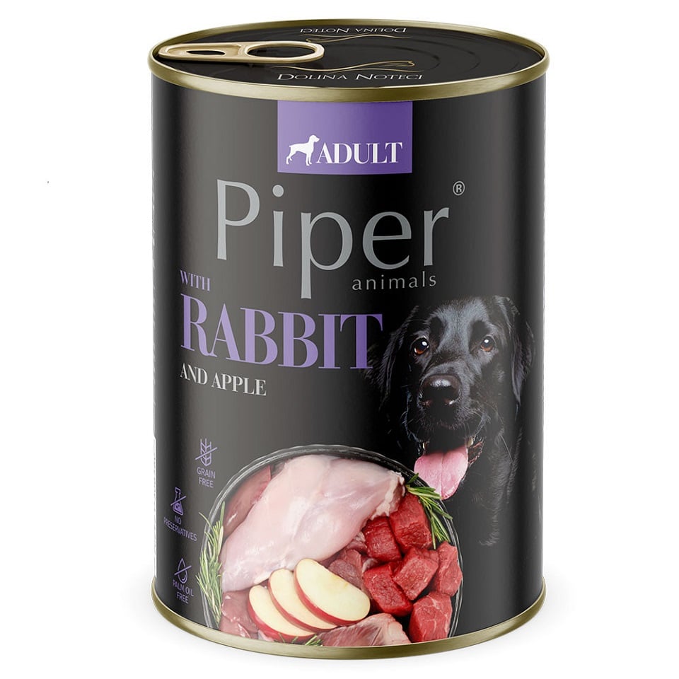 PIPER mit Kaninchen und Apfel 400g Nassfutter für Hunde :: Hund ...