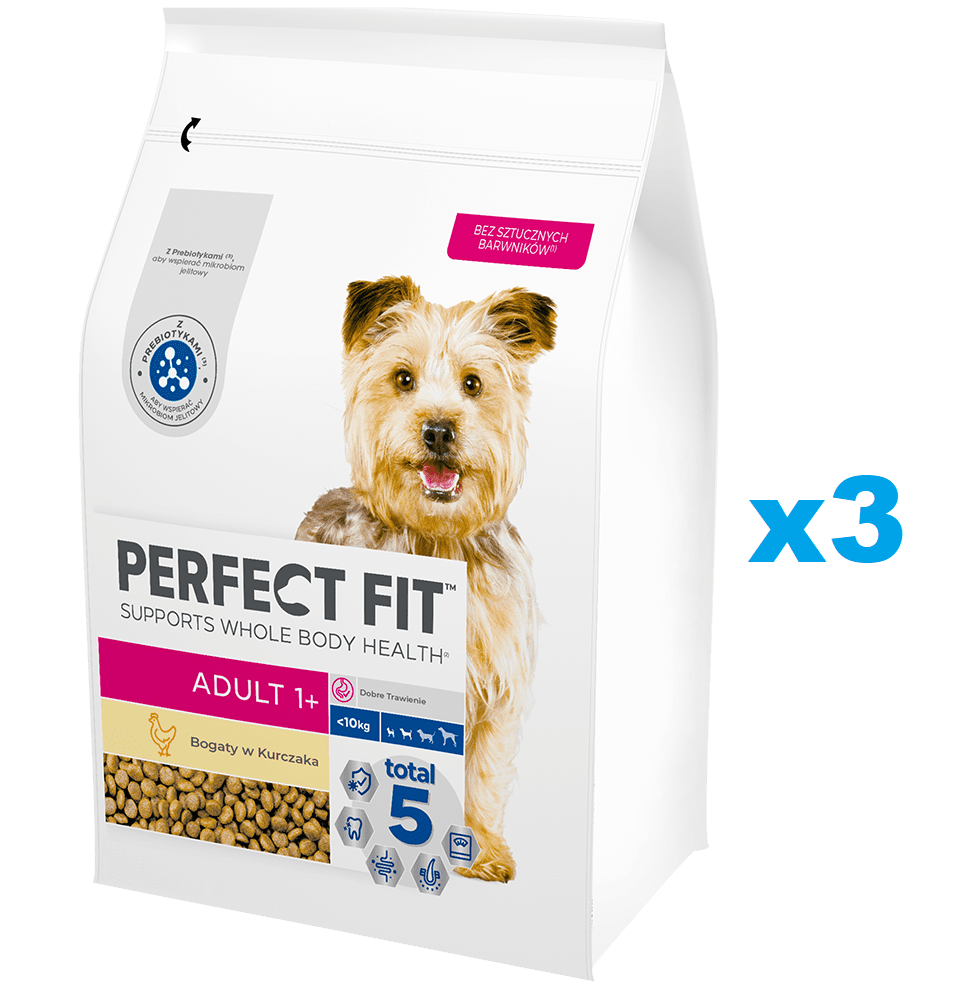 PERFECT FIT Adult 1+ Trockenfutter mit Huhn adulte Hunde kleine Rassen ...