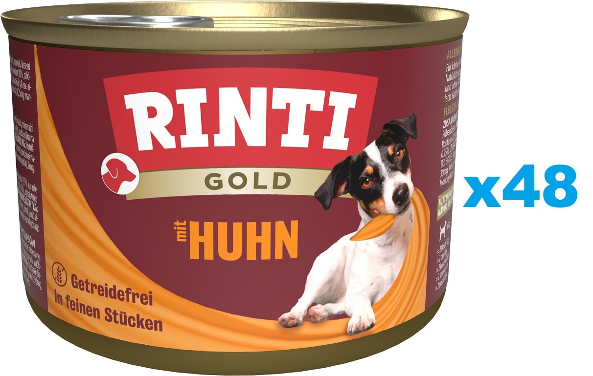 RINTI Gold Chicken Mini Huhn für kleine Rassen 48x185 g :: Hund ...