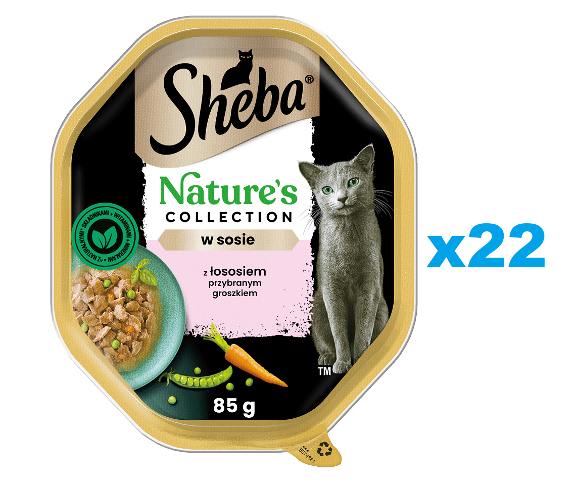 SHEBA Nature’s Collection 22x85 g Nassfutter mit Lachs und Erbsen in ...