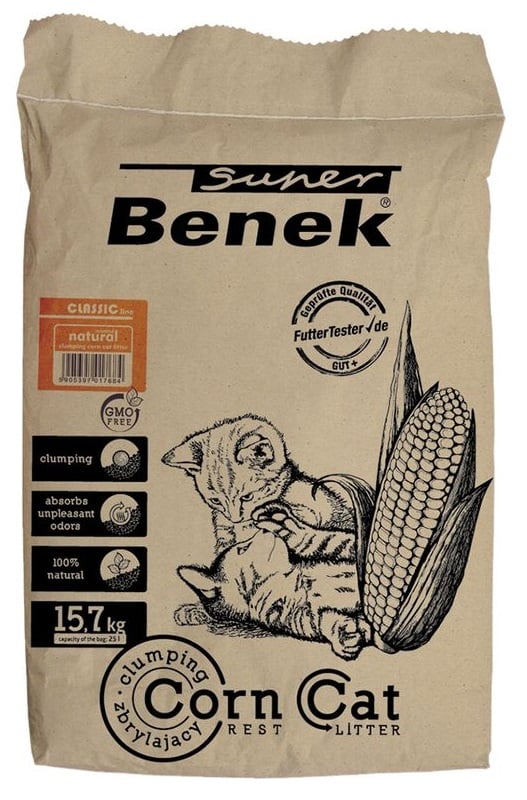 BENEK Super Benek Corn Cat 25l :: Katze :: Katzentoilette und -streu ...