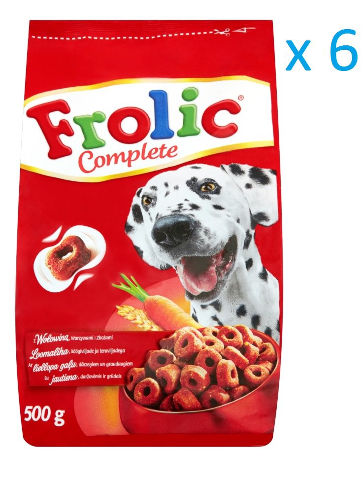 FROLIC Hundefutter Trockenfutter mit Rind, Karotten und Getreide 2 kg ...
