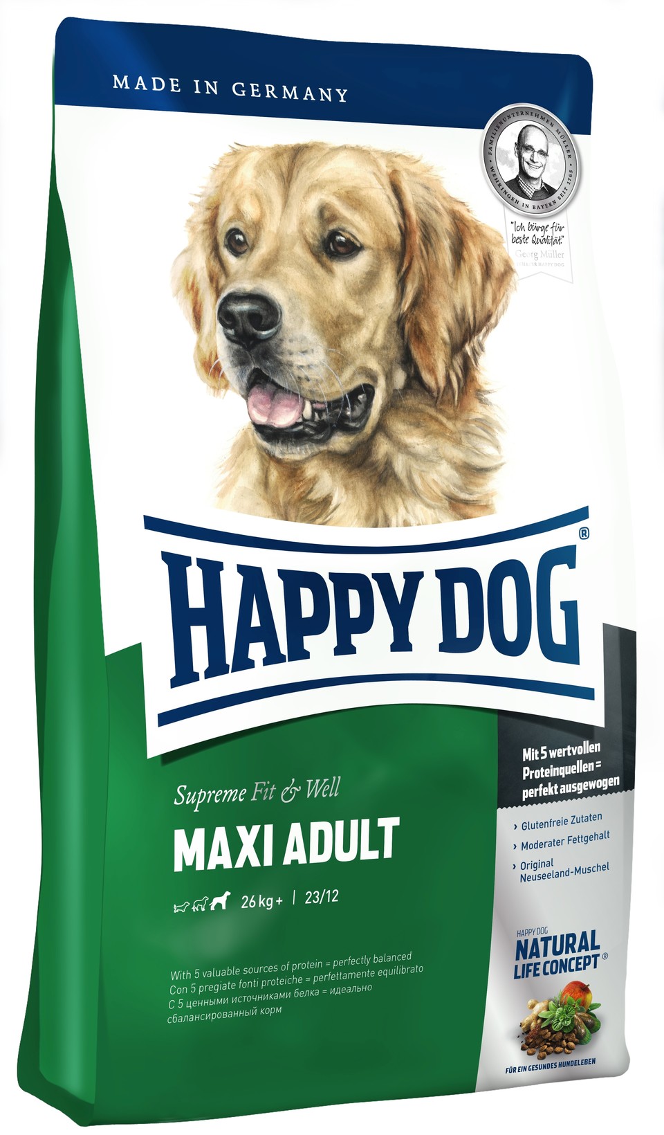 HAPPY DOG Maxi Adult 4 kg :: Hund :: Hundefutter und Snacks ...